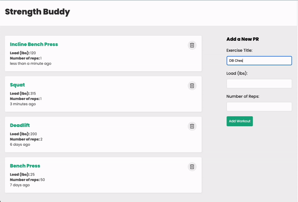 GitHub - hansontram/strength-buddy: The full stack gym log for personal records