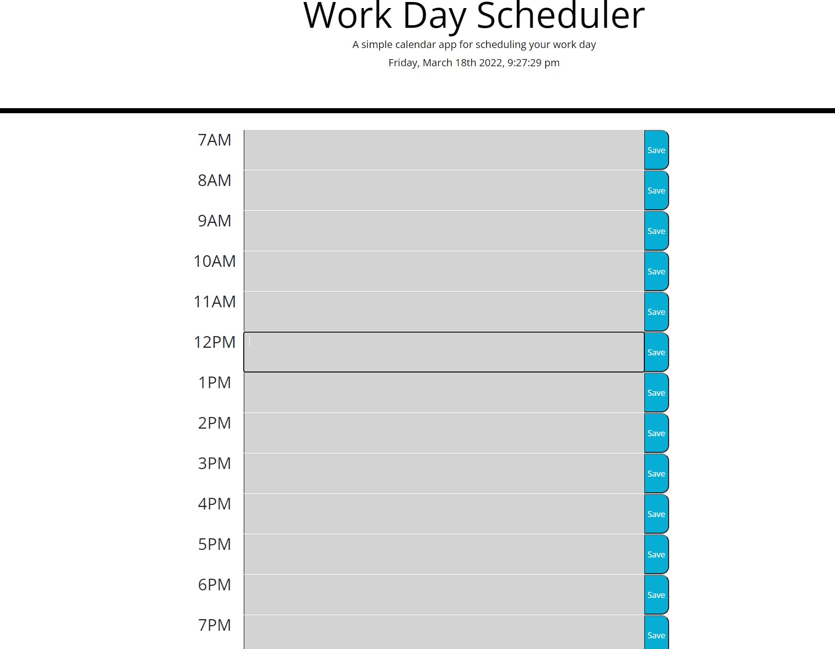 GitHub - Brian7950/workday-scheduler