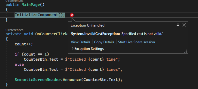 Radiobuttongroup Maui Crash On Release Invalidcastexception · Issue 7347 · Dotnet Maui · Github