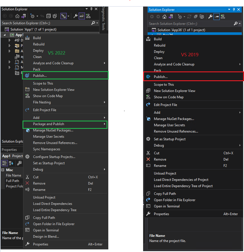 [16.11][WinUI] Single-project MSIX projects don't have Package and Publish option in Context ...