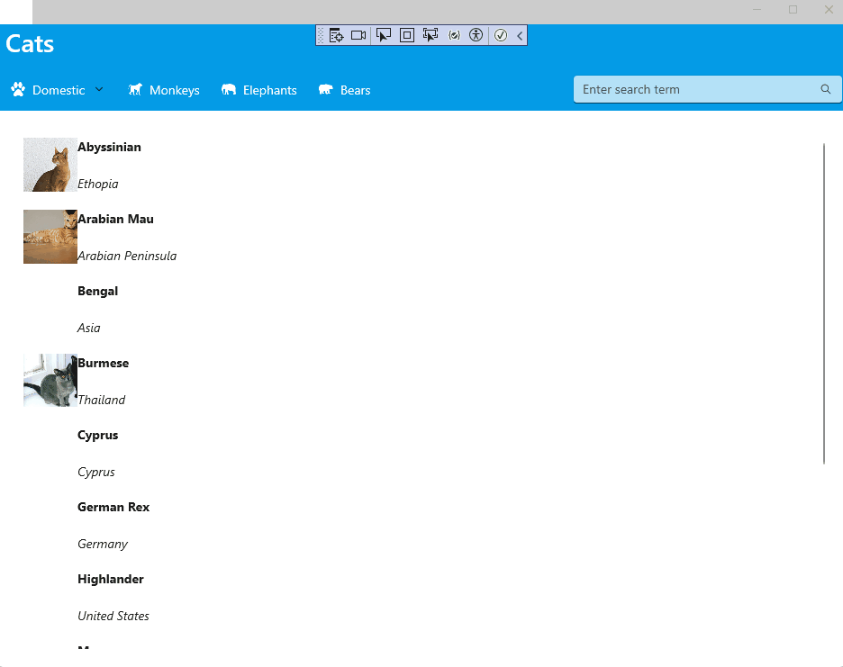 [Windows] [Scenario Day] Shell SearchBarHandler only show the first item and and not correctly ...