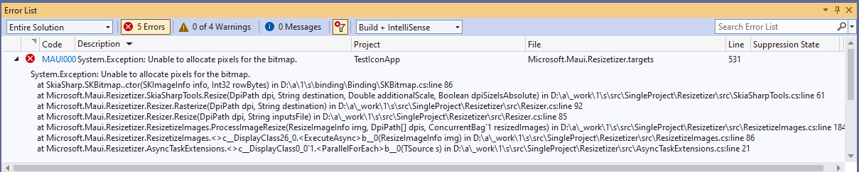 Maui Resizetizer Error - Unable to allocate pixels for the bitmap when using an SVG image ...