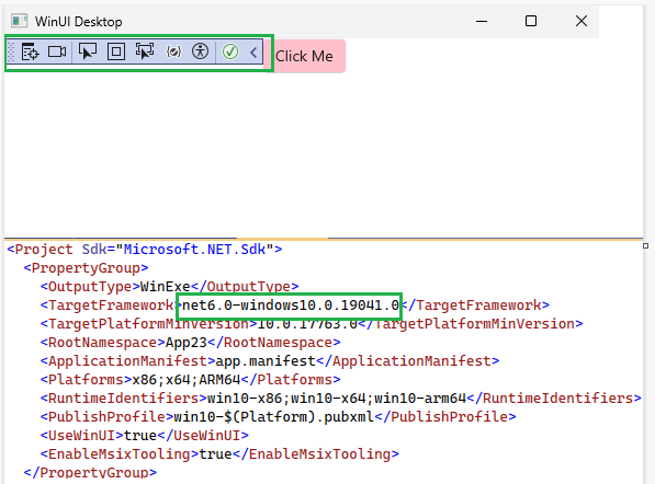 [WinUI][.NET 8] The in-app toolbar is in the wrong position · Issue ...