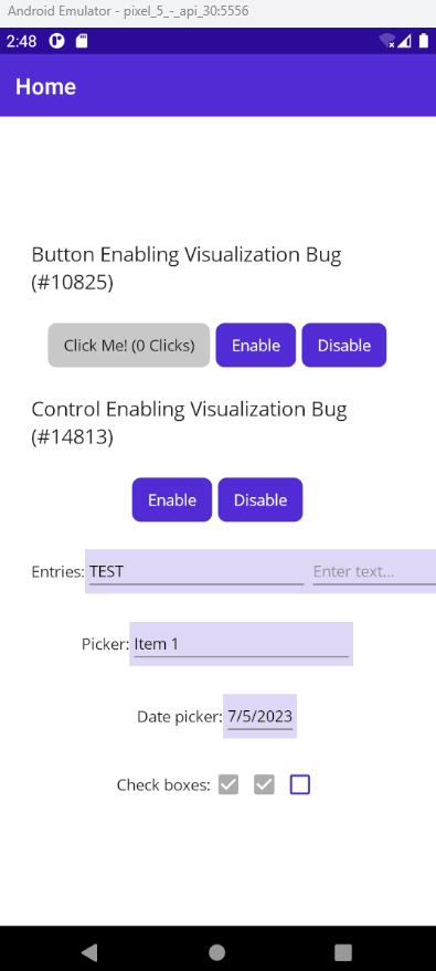 [regression/8.0.0] Control enabling/disabling style color not working (new in net7.0) · Issue ...