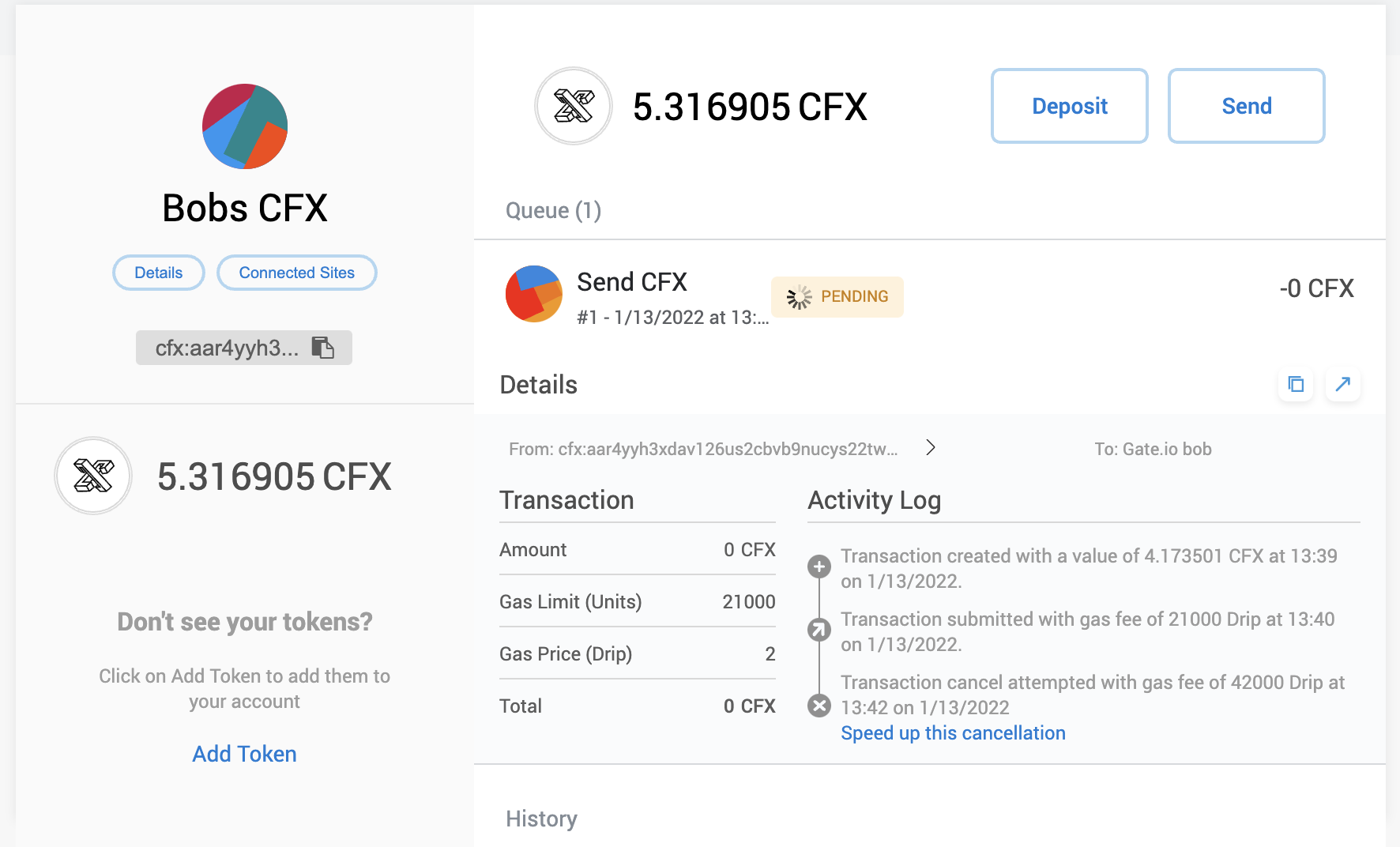 pending transaction · Issue #378 · Conflux-Chain/conflux-portal · GitHub