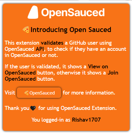 Welcome to browser-extension Discussions! · open-sauced-craftwork browser-extension · Discussion ...
