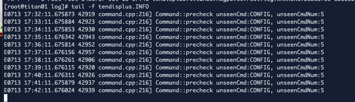 日志一直输出错误日志Command::precheck unseenCmd:CONFIG · Issue #132 · Tencent/Tendis · GitHub
