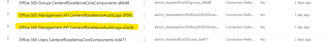 [CoE Starter Kit - BUG] Audit Log Connector (Office 365 Management API) - lost upon upgrade and ...