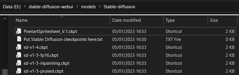 [Feature Request]: Follow shortcut/links for checkpoints · Issue #6373 · AUTOMATIC1111/stable ...