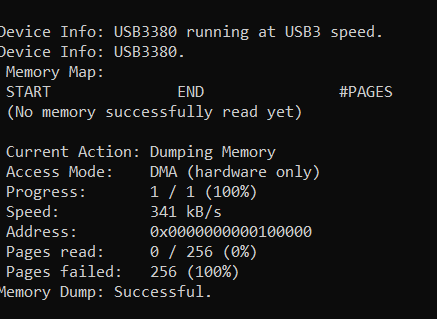 How to save the Dumping Memory log to text format using PCIleech ...