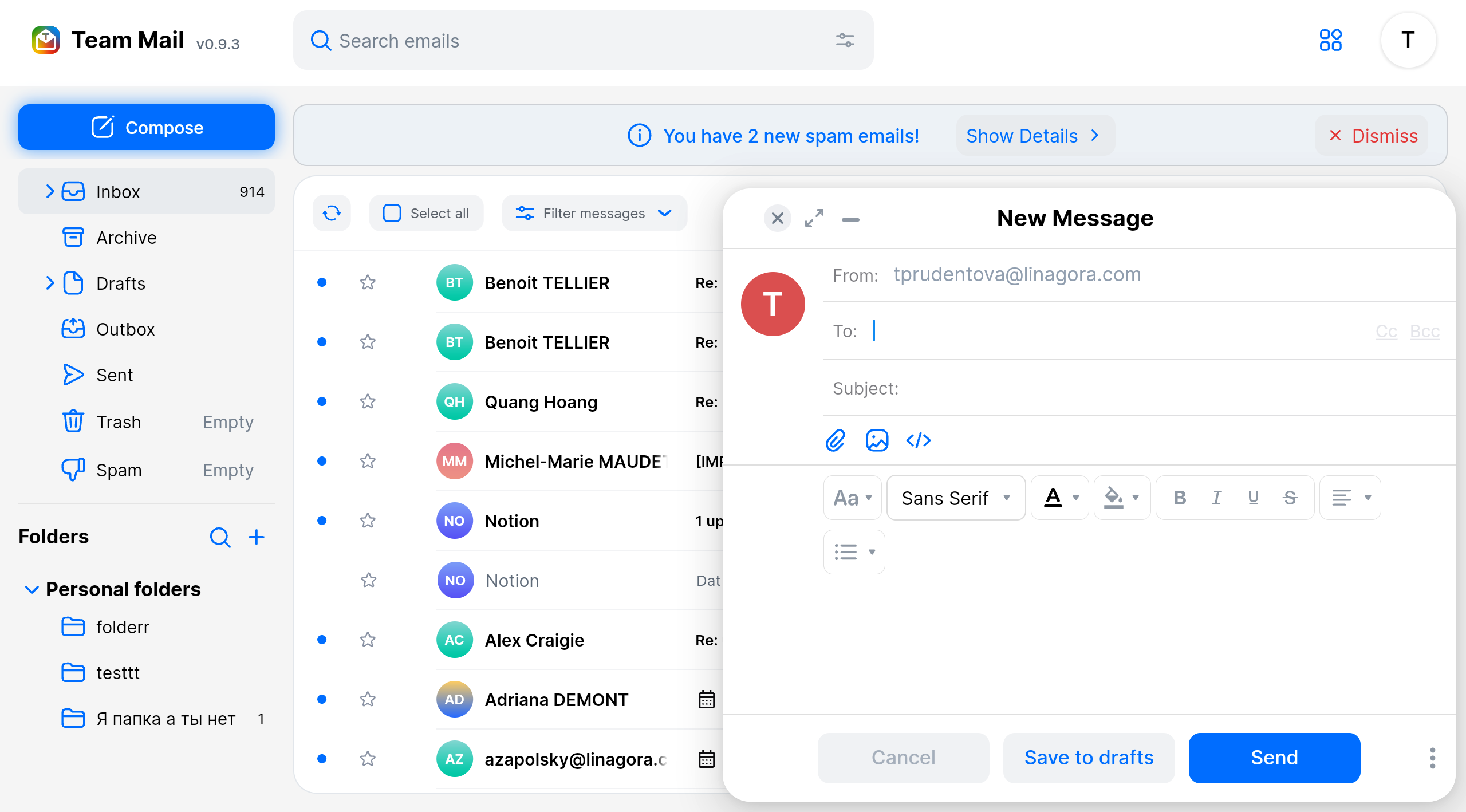 [Improvement] Cancel button looks deactivated · Issue #2235 · linagora/tmail-flutter · GitHub