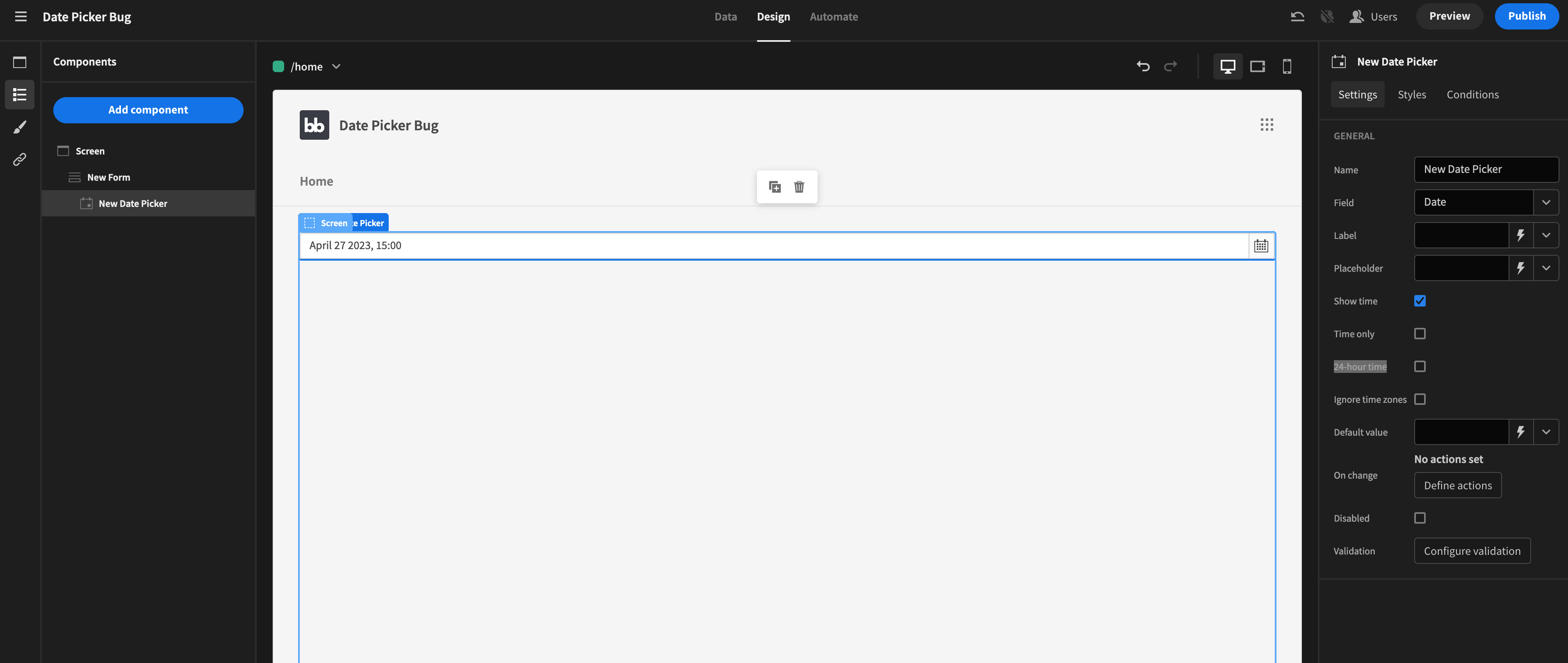 Date Picker: Display 12 hour time in field value text box · Issue #10266 · Budibase/budibase ...