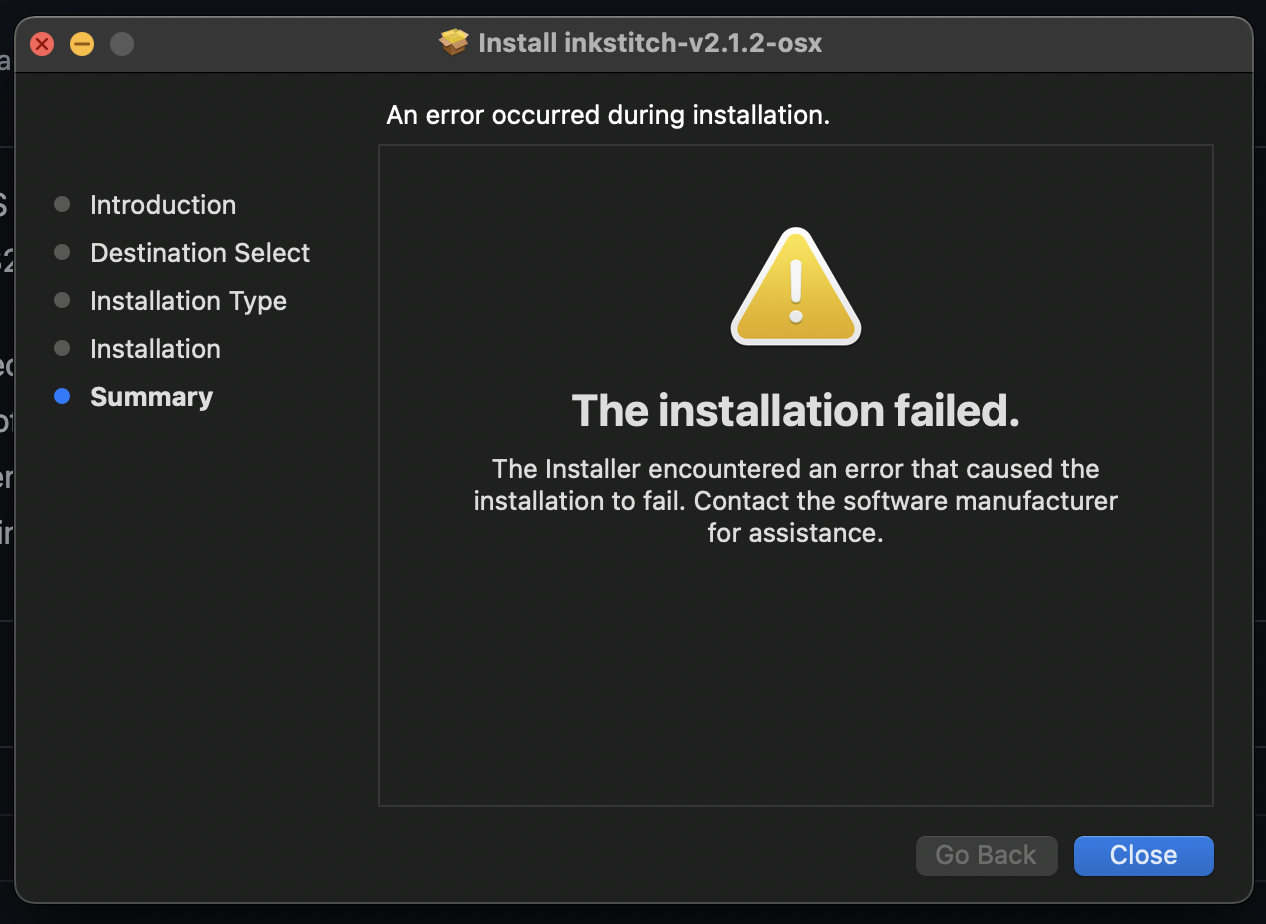 Trouble installing on mac · Issue #1545 · inkstitch/inkstitch · GitHub