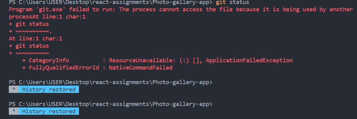 The process cannot access the file because it is being used by another ...