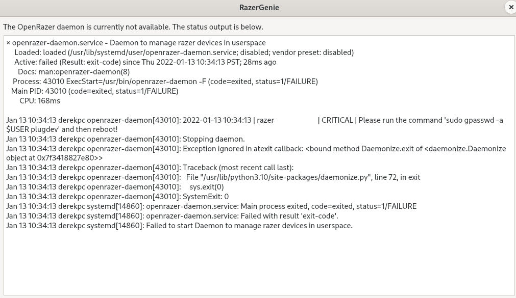 Help I Require Assistance · Issue 1731 · Openrazer Openrazer · Github