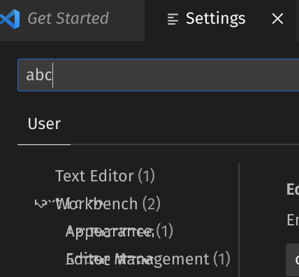 typing anything in settings search box makes the content on the left ...