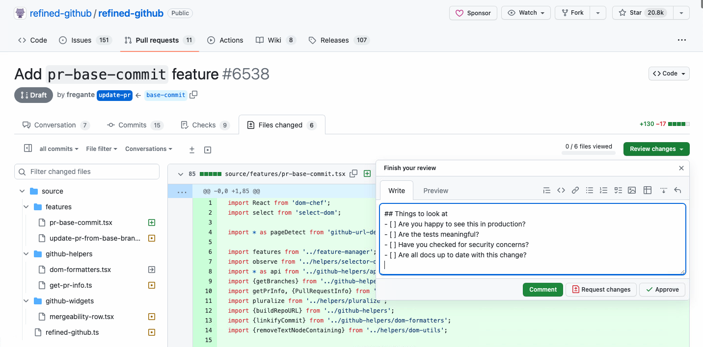 Pull Request Reviewer Template · community · Discussion #53157 · GitHub