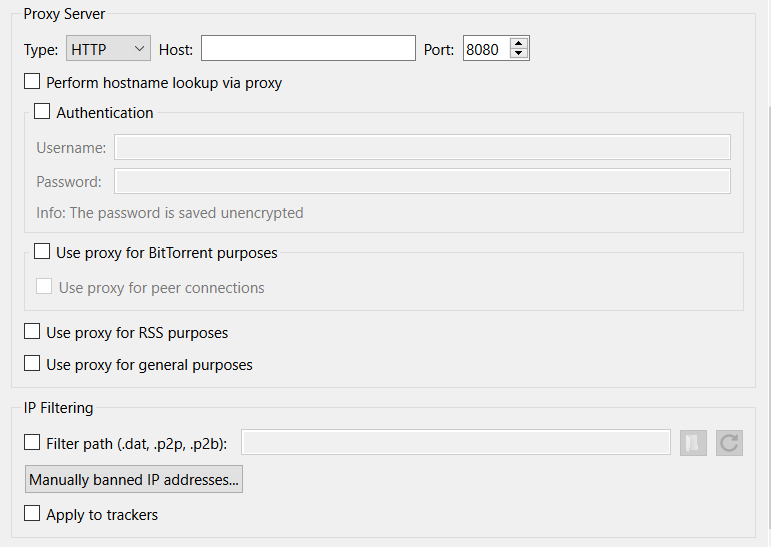 Remove this HTTP Host Proxy Server default · Issue #18921 · qbittorrent/qBittorrent · GitHub