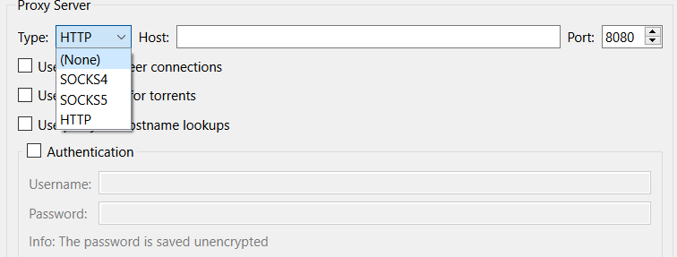 Remove this HTTP Host Proxy Server default · Issue #18921 · qbittorrent/qBittorrent · GitHub