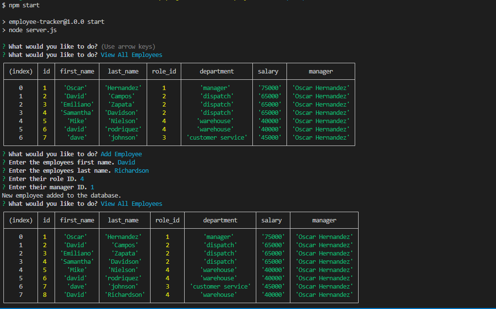 GitHub - OSCARHERNANDEZ2022/employee-tracker