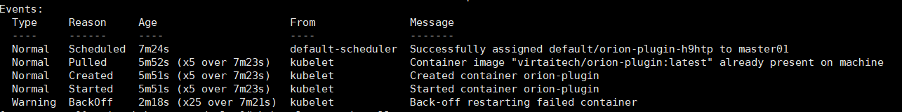容器化部署orion-plugin 时pod 状态为CrashLoopBackOff · Issue #27 · virtaitech/orion · GitHub
