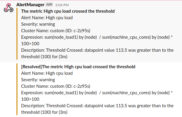 Set color of Alertmanager resolved slack notifications to Green · Issue ...