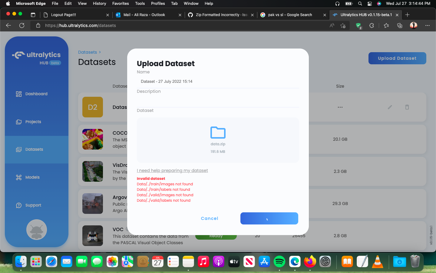 Zip Formatted Incorrectly · Issue #65 · ultralytics/hub · GitHub