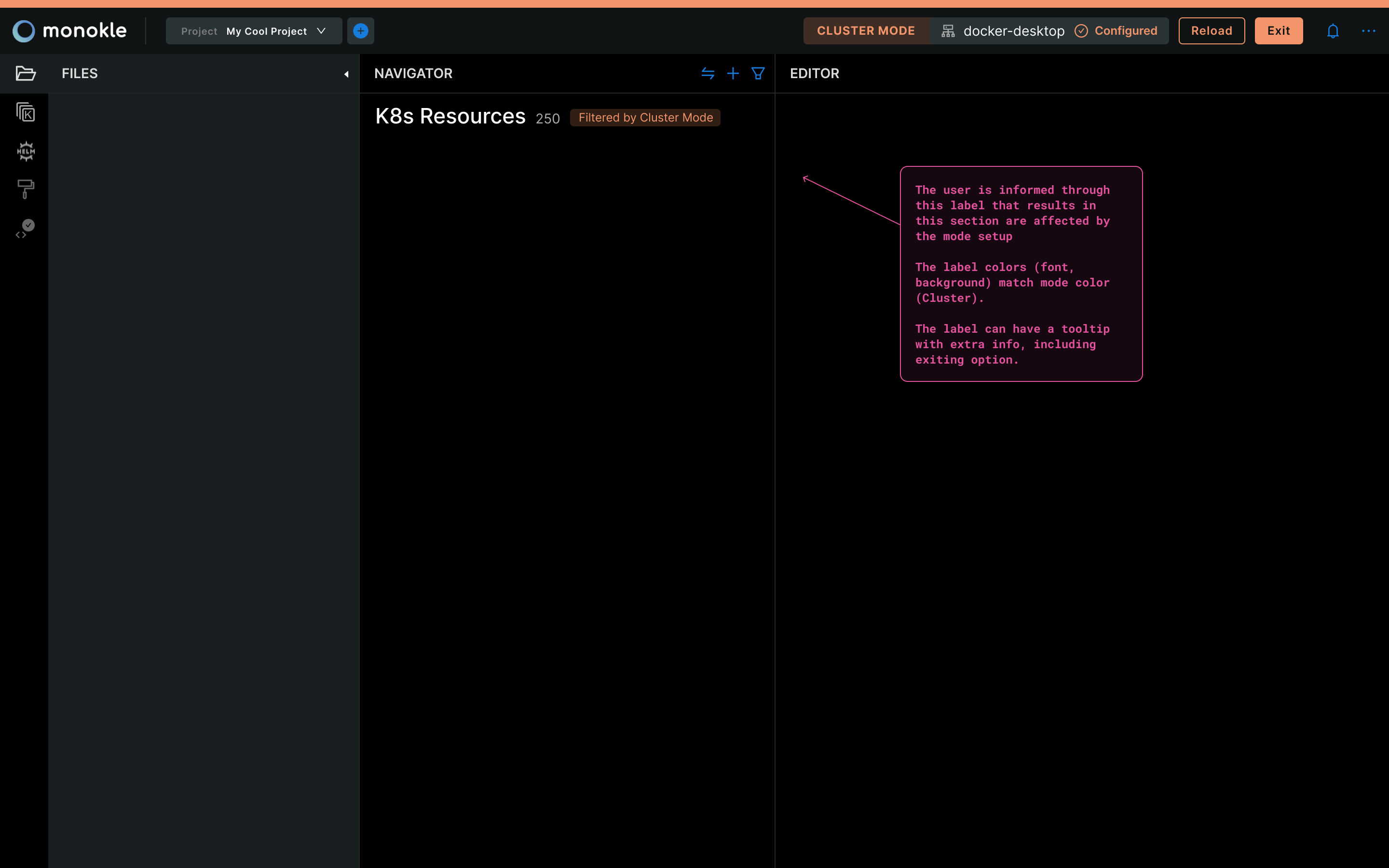 Inform the user that some feature is affected by the "mode" they are in · Issue #2023 · kubeshop ...