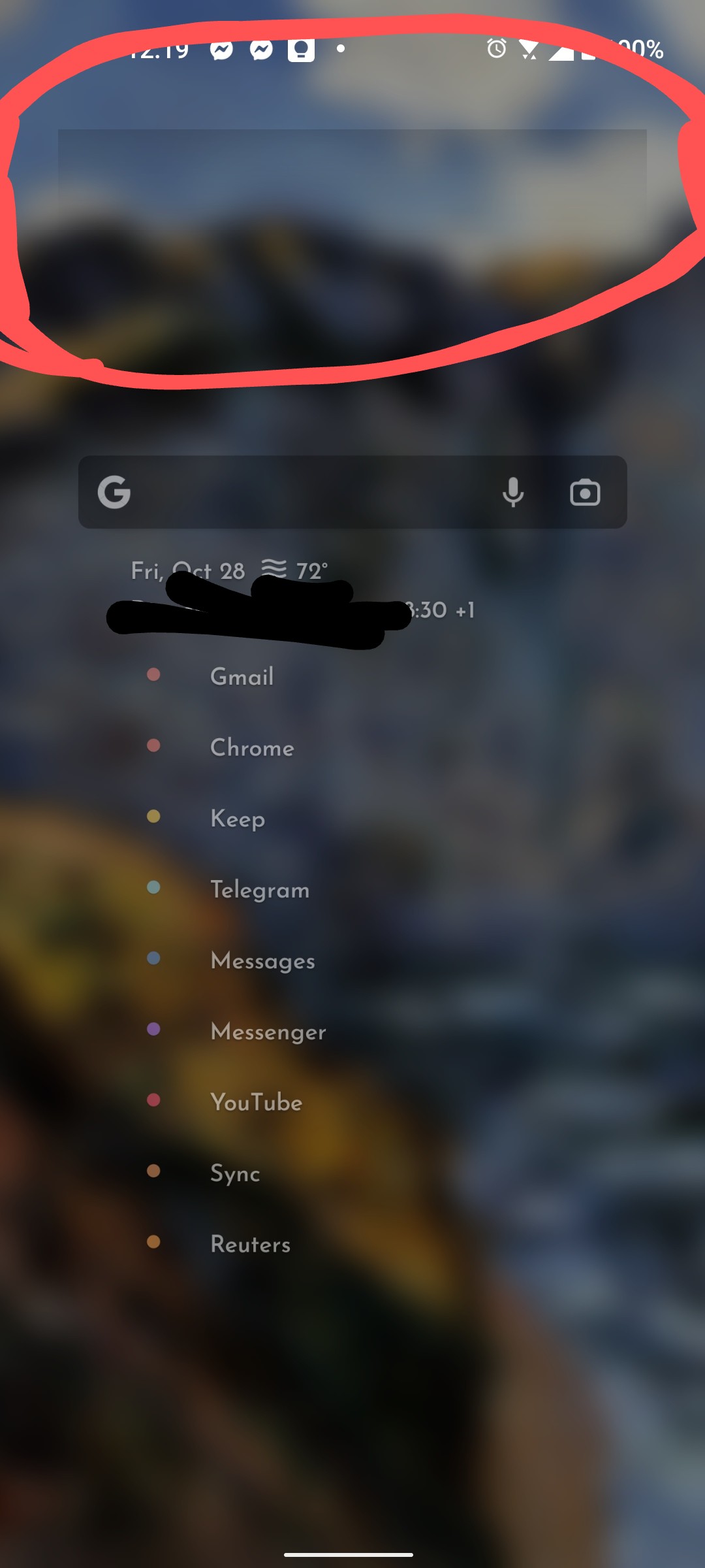 Gradient at top of launcher · Issue #2097 · NiagaraLauncher/Niagara-Issues · GitHub