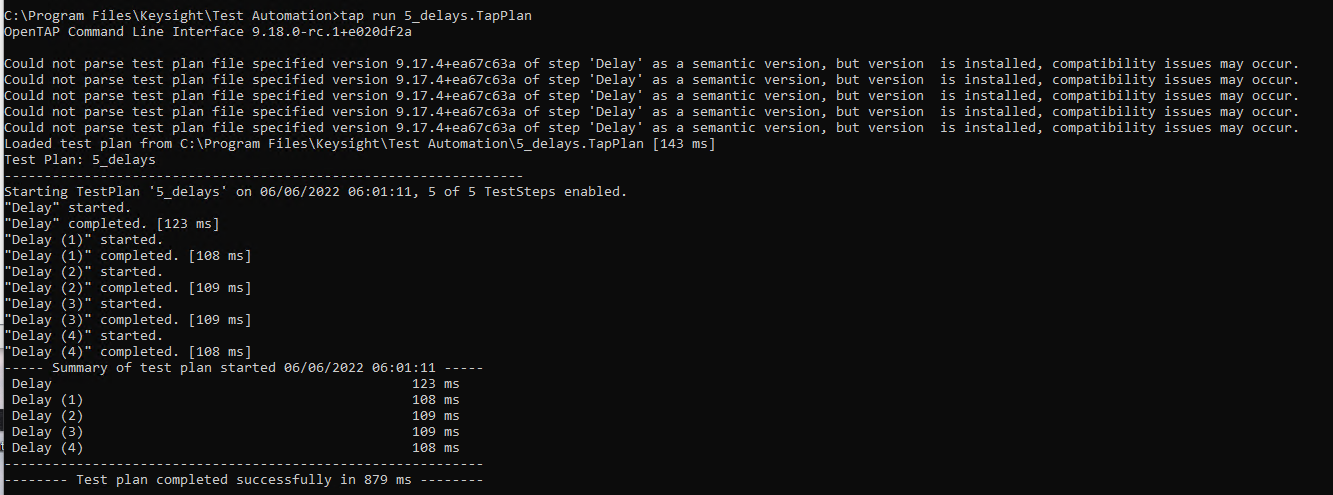 `could Not Parse` Warning Displayed For Any Older Test Plan During Execution · Issue 631