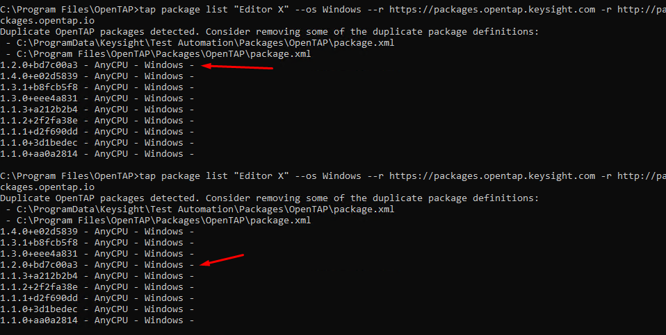 Having a package in cache changes the order in `tap package list` · Issue #828 · opentap/opentap ...