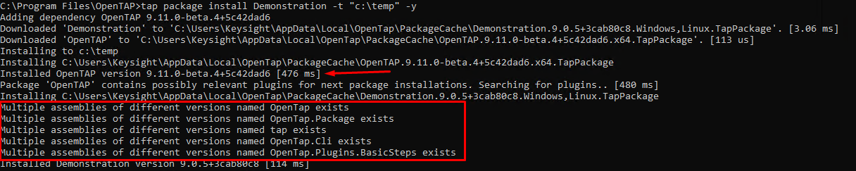 Installing a package in another folder: Installs old OpenTAP and extra log messages · Issue #835 ...