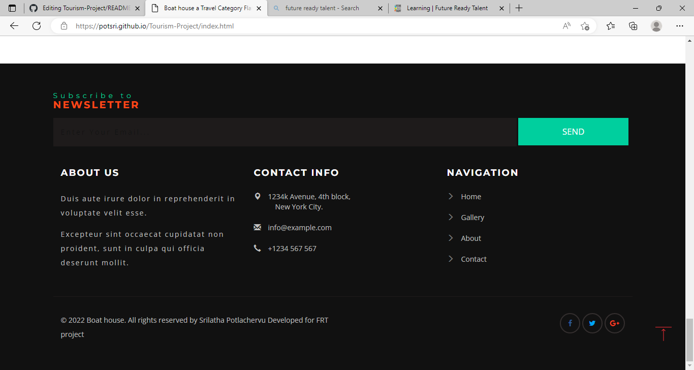 GitHub - PotlachervuSrilatha/Tourism-Project