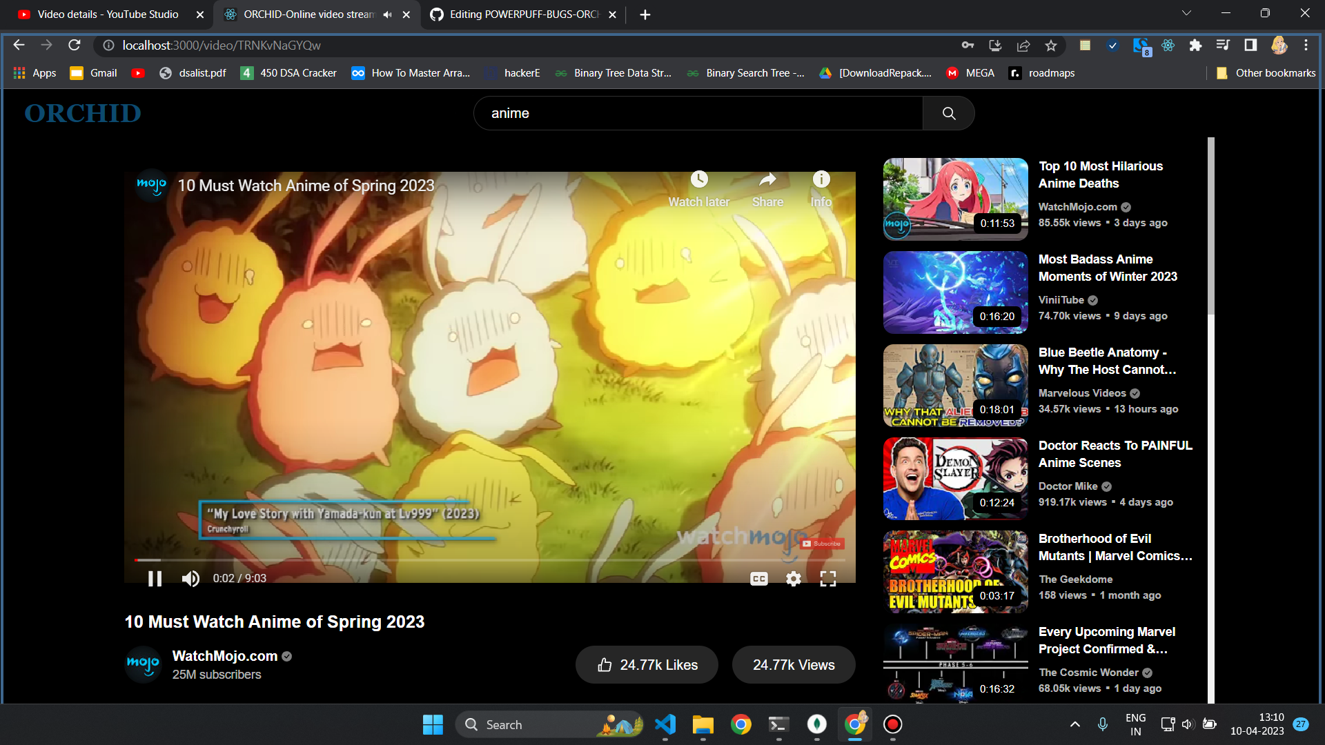 GitHub - warriorBunny013/POWERPUFF-BUGS-ORCHID-VIDEO-STREAM: ORCHID: video streaming platform ...