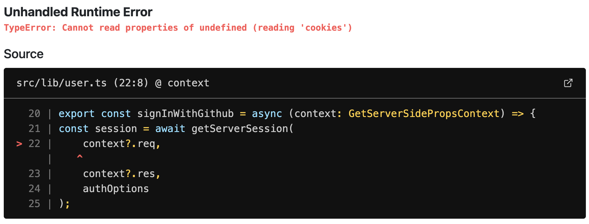 Getserversession Typeerror Cannot Read Properties Of Undefined Reading Cookies · Issue 0327