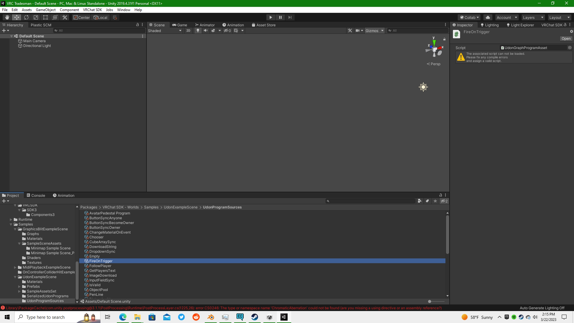 [BUG] Udon broken in the SDK. · Issue #217 · vrchat-community/creator-companion · GitHub