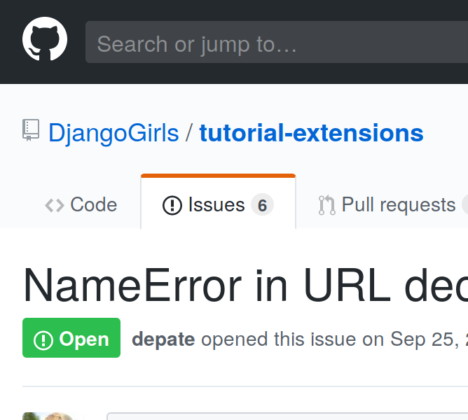 NameError in URL declaration of post_draft_list · Issue #108 · DjangoGirls/tutorial-extensions ...
