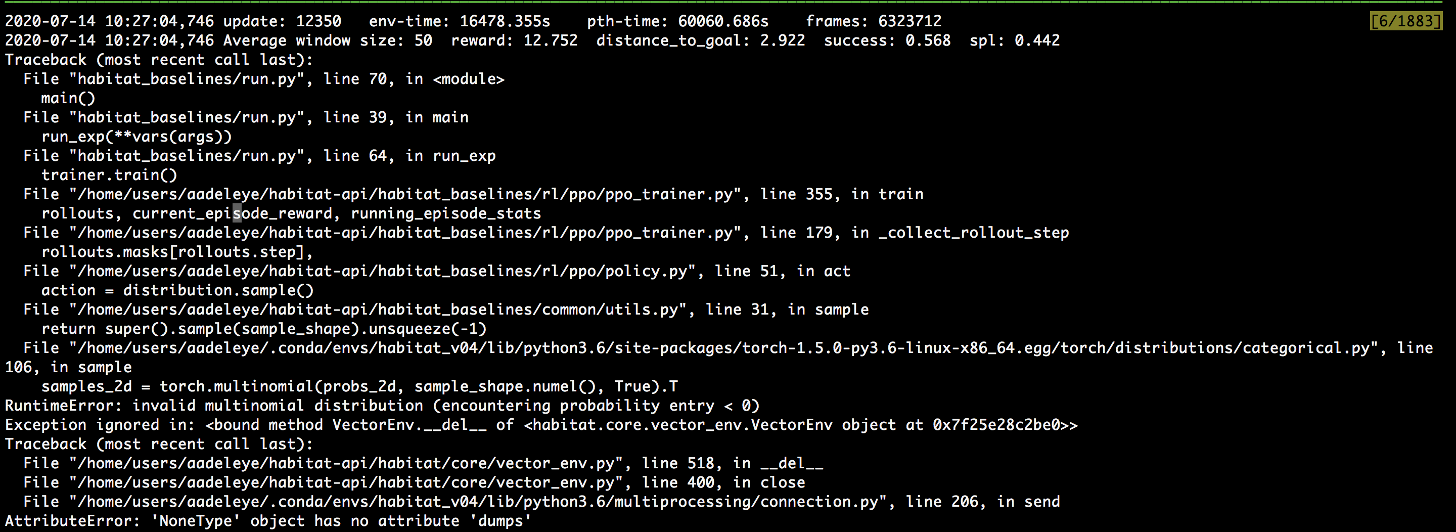 Error Training: tag v0.1.4 · Issue #428 · facebookresearch/habitat-lab ...