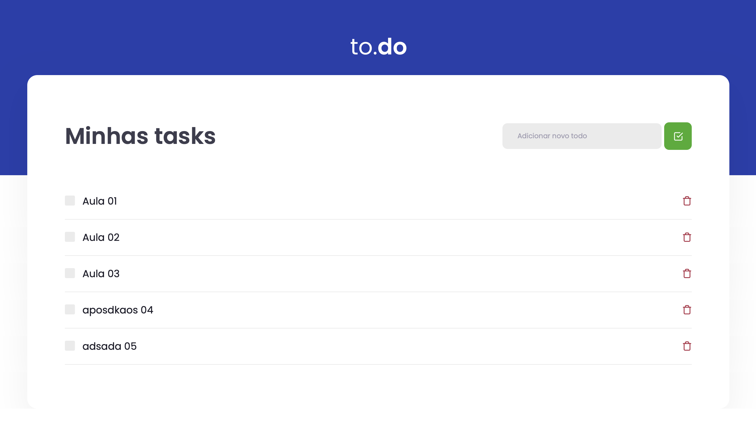 GitHub - DynhoROLF/ignite-old-challenge-01
