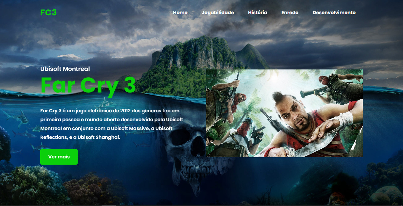 GitHub - lucasrenandev/farcry3-landing-page: Landing Page do jogo Far Cry 3 desenvolvida com ...