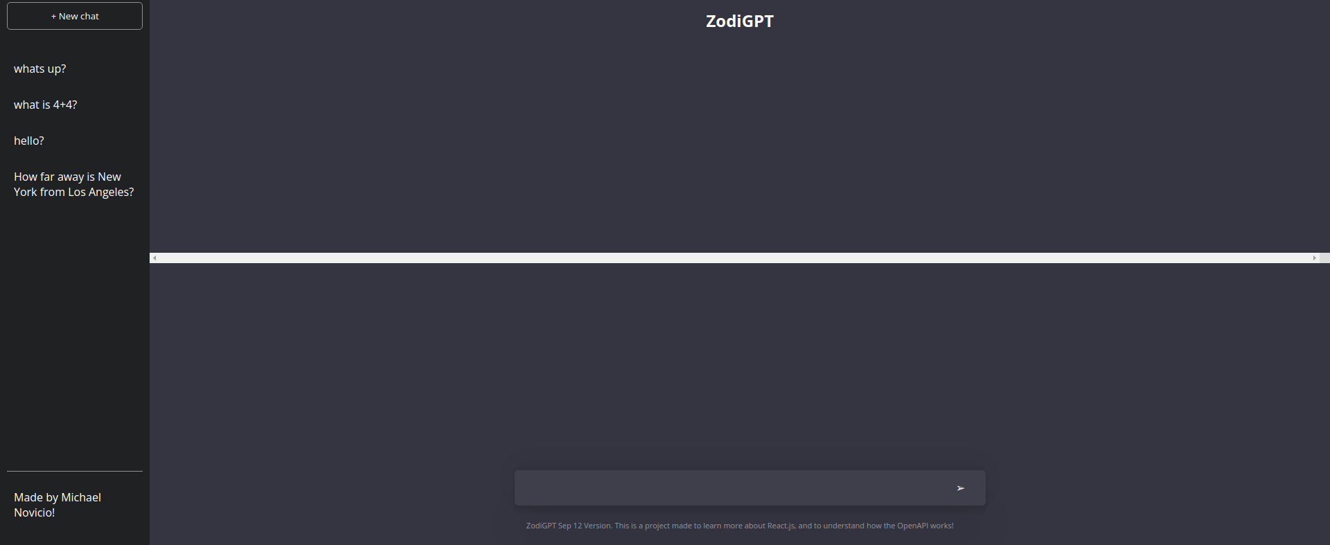 GitHub - noviccio/zodi-gpt: Chatbot app using the OpenAI API