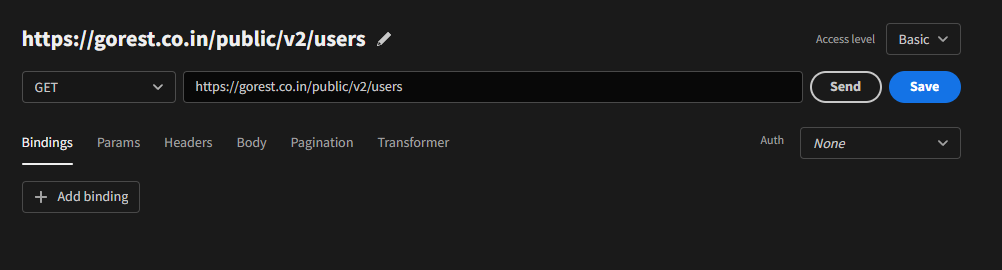 Selecting a row in a table with Allow row selection enabled using a REST API data source appears ...