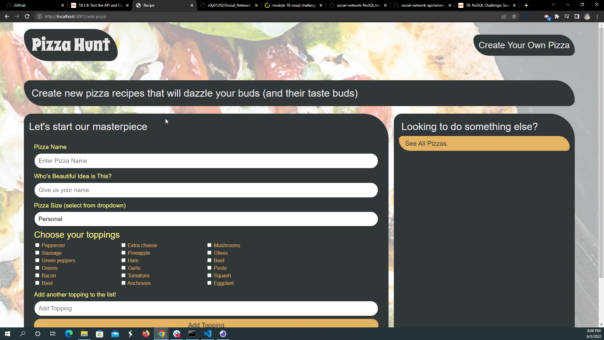 GitHub - c0y01202/pizza-hunt