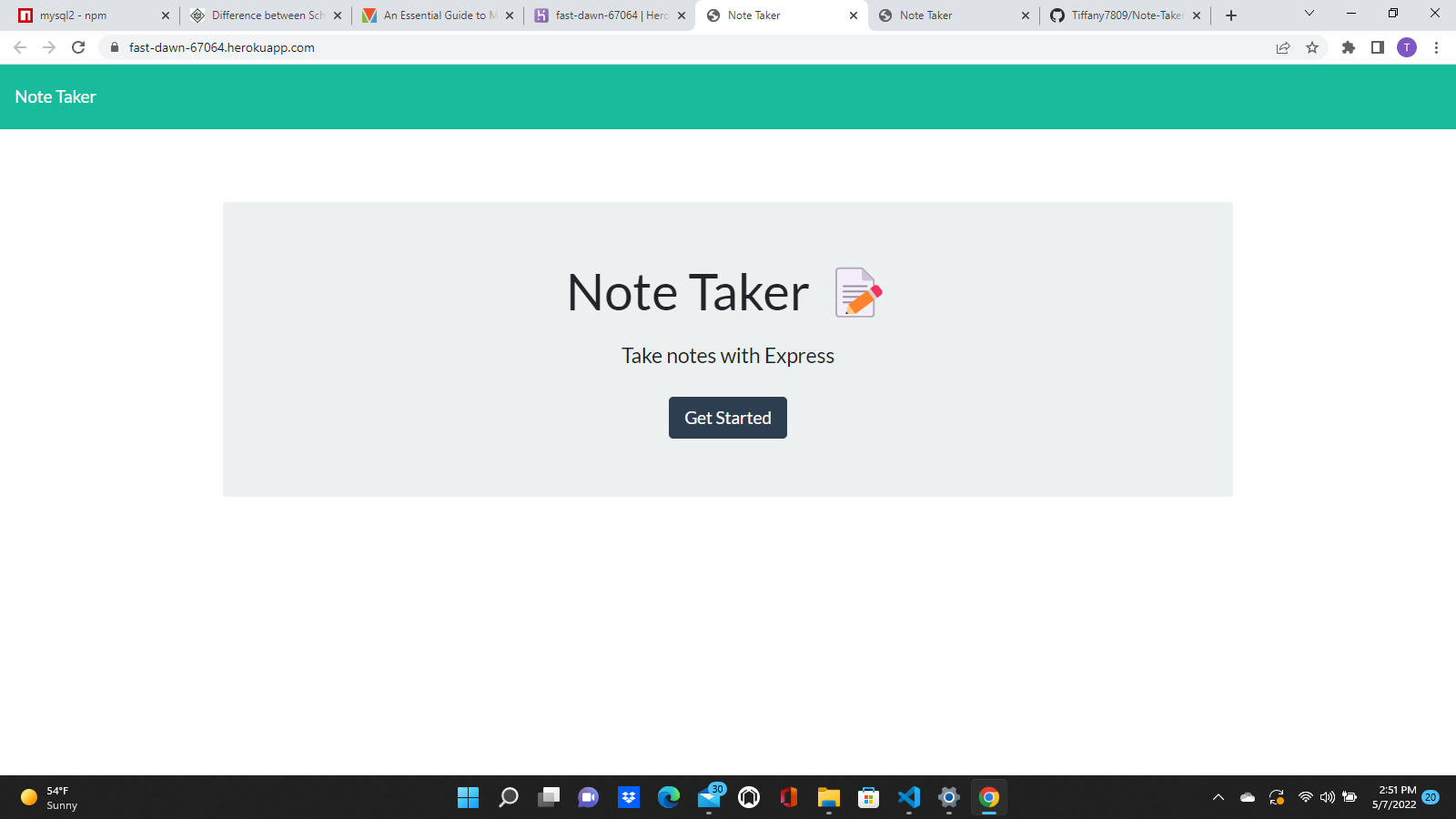 GitHub - Tiffany7809/Note-Taker-App