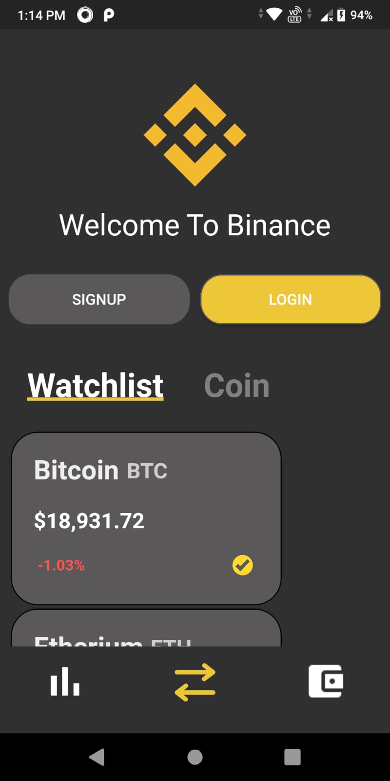 GitHub - Udayanvats/Binance-Front-page-Clone