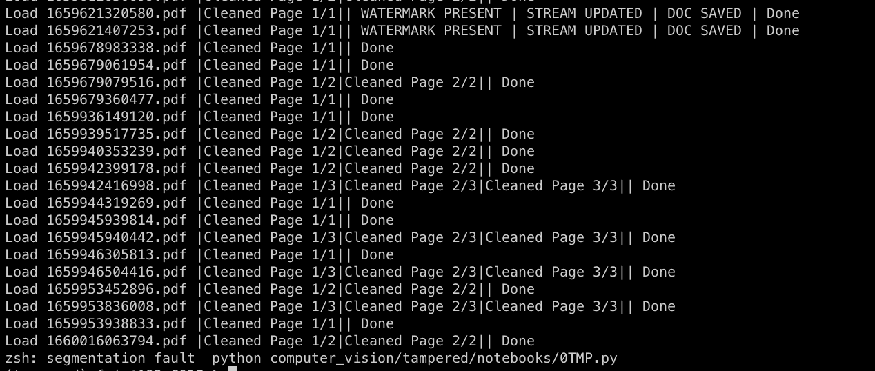 page.clean_contents() causes segmentation fault · Issue #1941 · pymupdf/PyMuPDF · GitHub