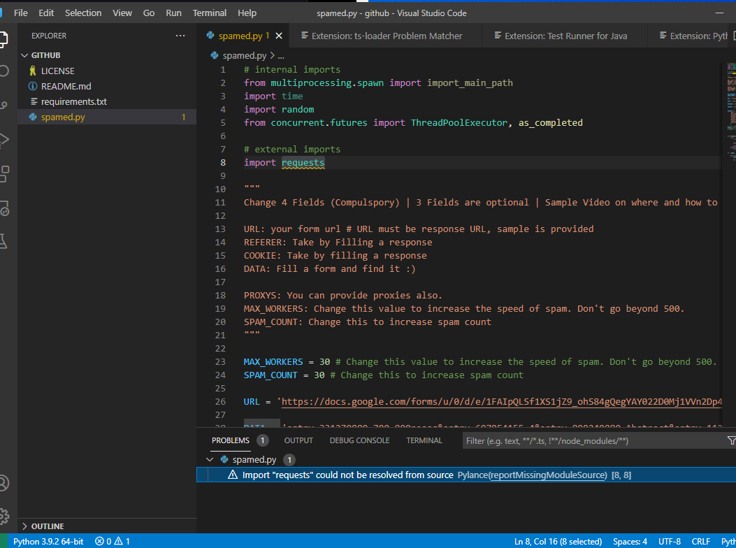 Not work anymore · Issue #12 · 1UC1F3R616/Google-Forms-Spam · GitHub