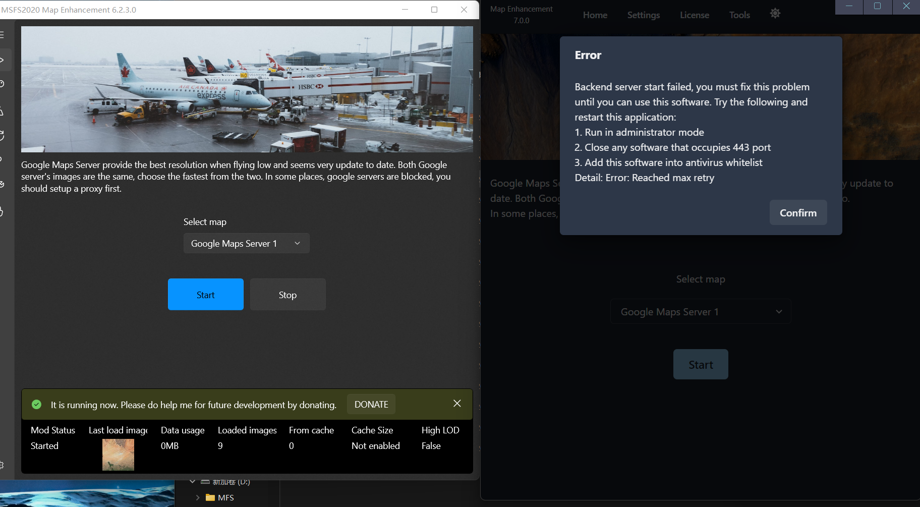 Backend server start failed · Issue #297 · derekhe/msfs2020-map-enhancement · GitHub