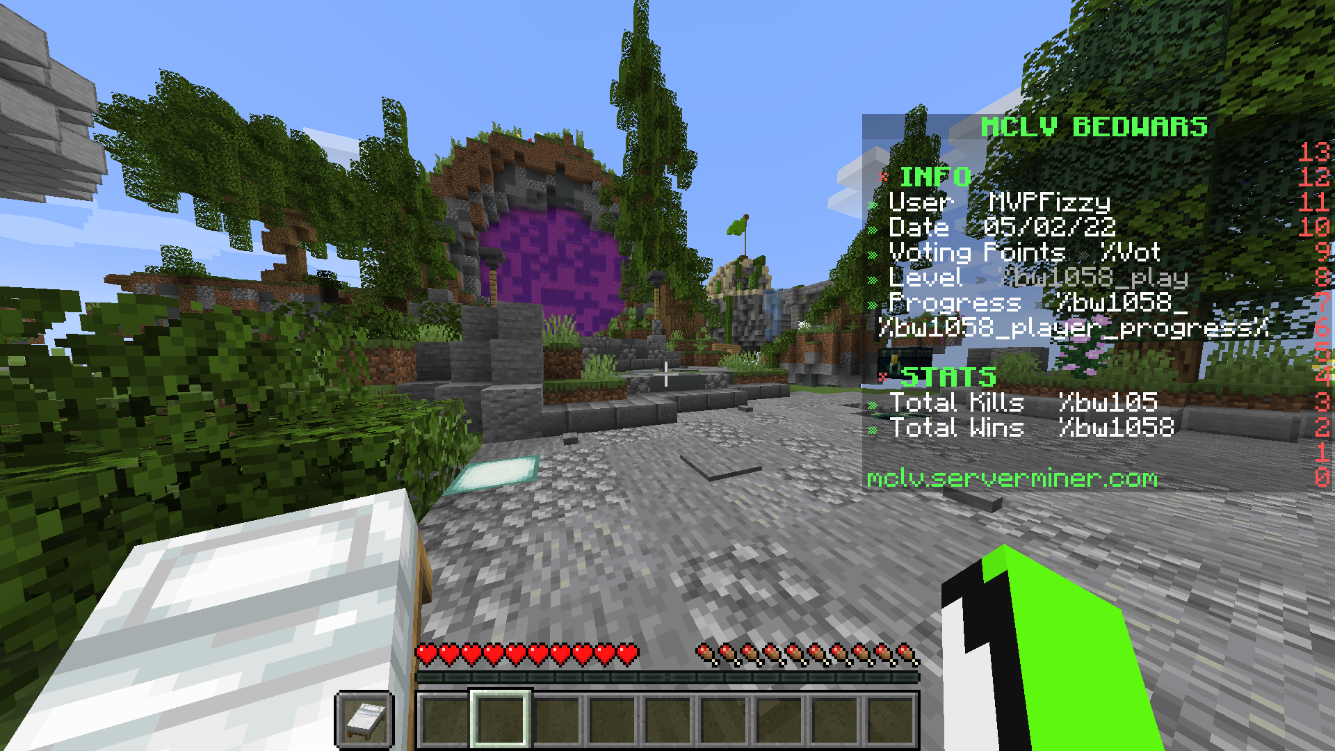 Lobby Item (Back to Lobby) Bed, switching to Off Hand. · Issue #357 · andrei1058/BedWars1058 ...