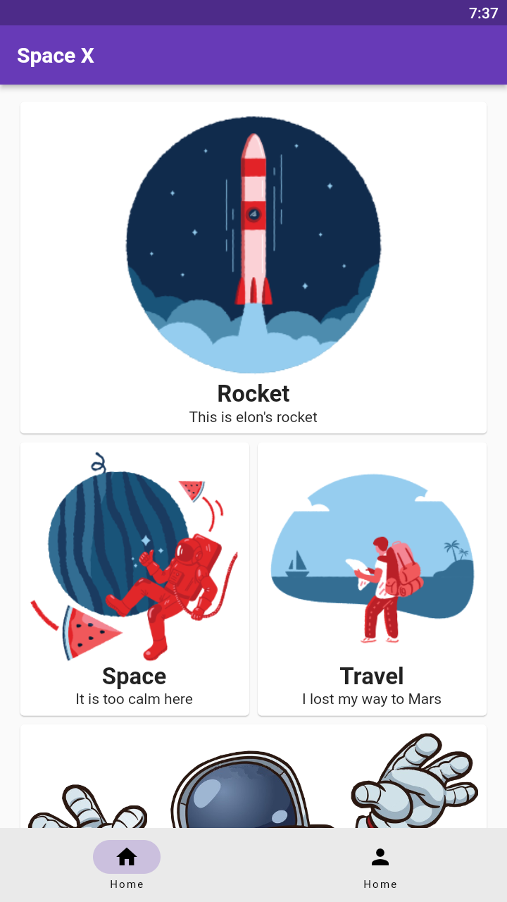 GitHub - abhinavvgusainn/SpaceX: Inspired from a tutorial on official YouTube channel of Flutter ...